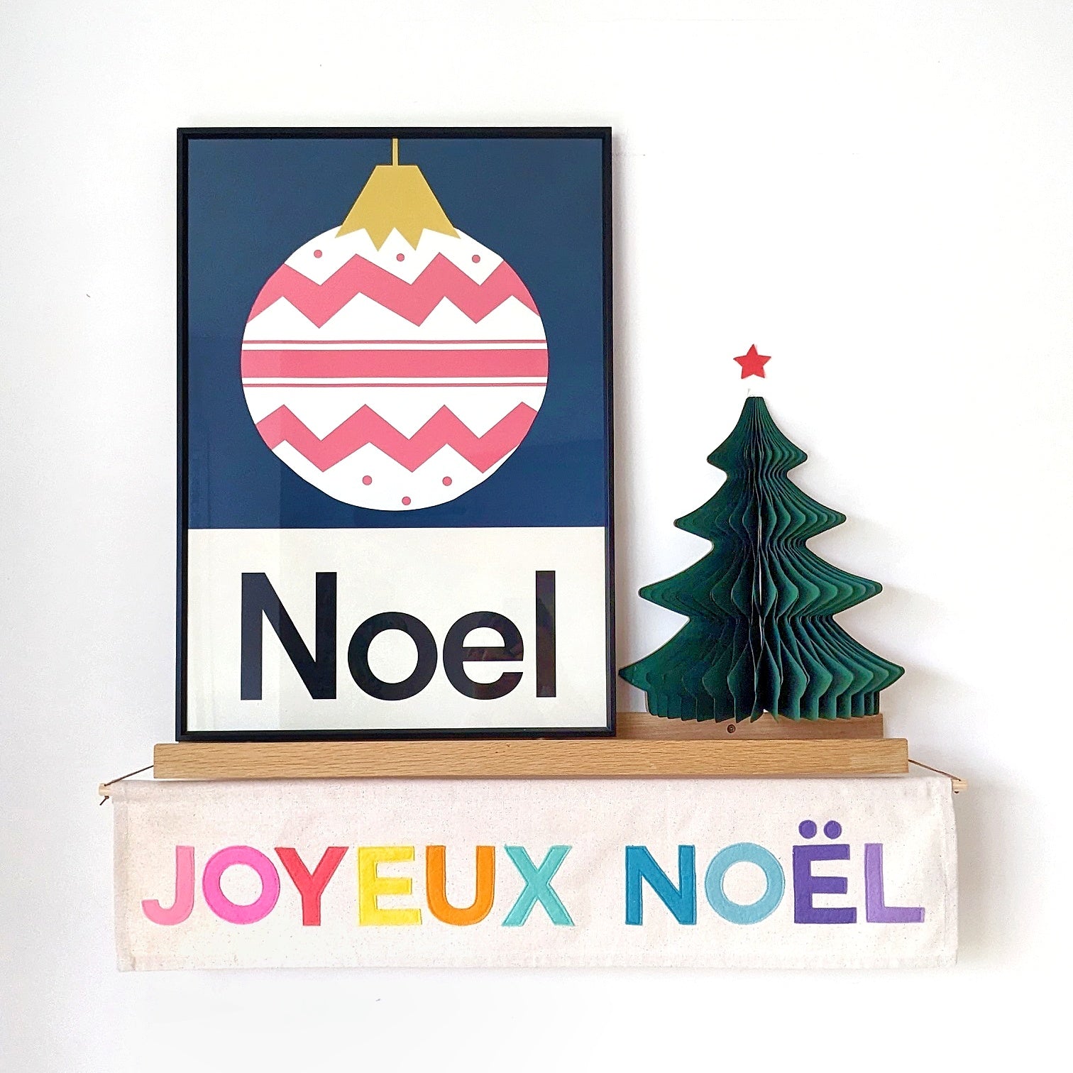 Joyeux Noël Christmas banner, wall hanging – Happy Sunday Studio