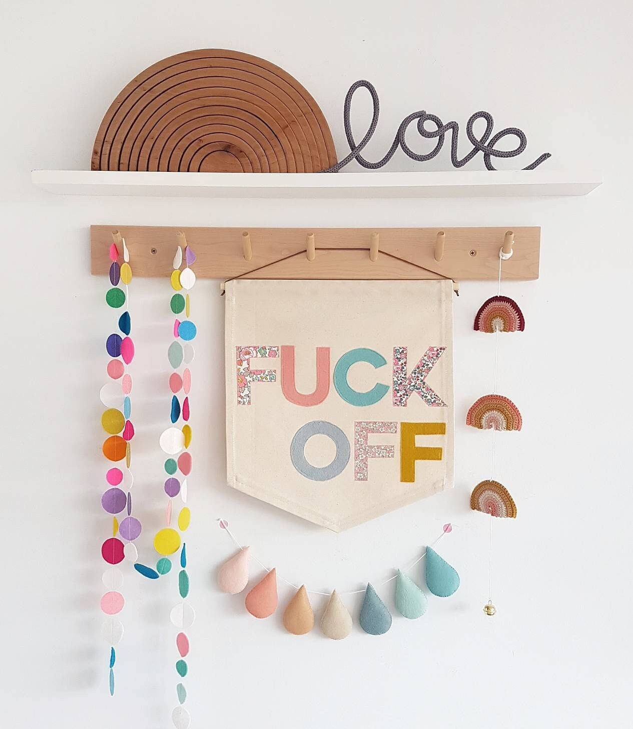 Fuck Off banner – Happy Sunday Studio